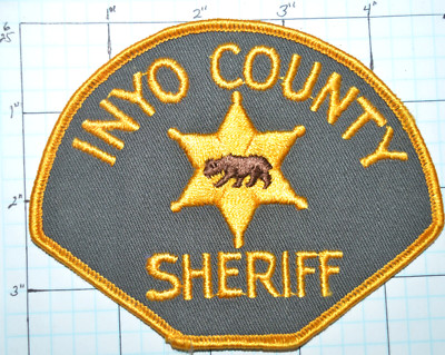 CALIFORNIA, INYO COUNTY SHERIFF VINTAGE POLICE DEPT PATCH | eBay