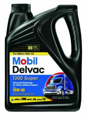 Mobil 1 122492 Delvac 1300 Super 15W40 Heavy Duty Diesel Engine Oil - 4 ...