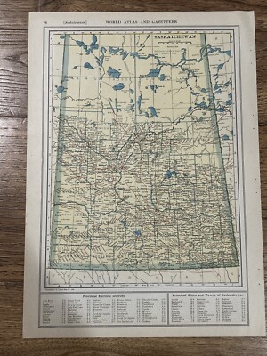 1900-Now - Map Of Saskatchewan
