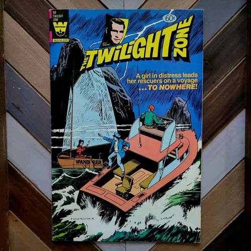 THE TWILIGHT ZONE #92 (Whitman 1982) YELLOW LOGO Horror Sci-Fi VOYAGE ...