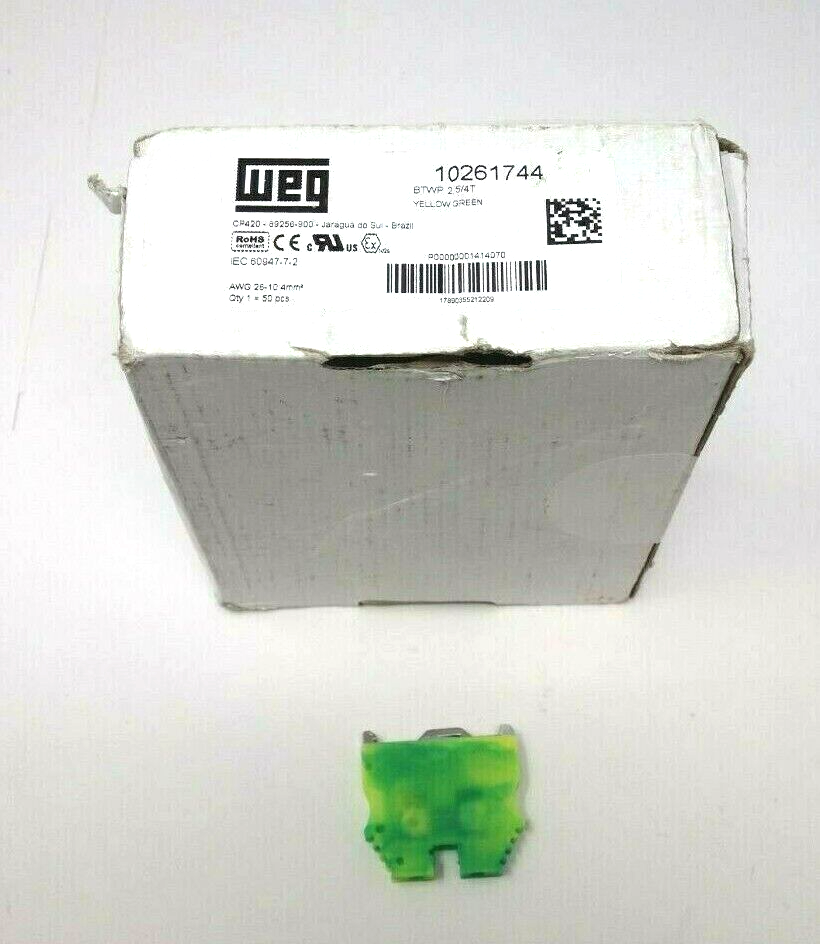 Weg 10261744 TERMINAL BLOCK BTWP 2.5/4T-VD/AM. Box with 50. Loc3F-10 ...