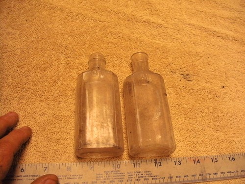 1930s -50s Vintage Clear Glass 3iv Medicine Bottle Dug Bottle Lot of 2 ...