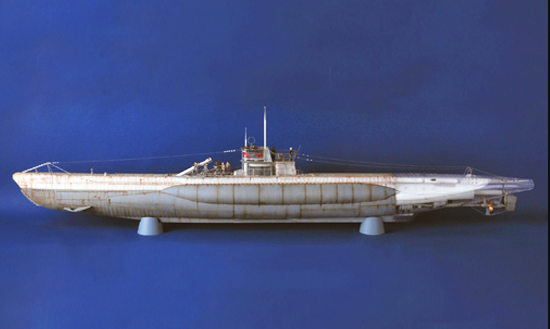 TRUMPETER 1/48 WW II GERMAN DKM U-BOAT TYPE VIIC U-552 SUBMARINE MODEL ...