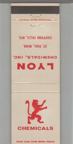 Matchbook Cover - Lion - Lyon Chemicals St. Paul, MN | eBay