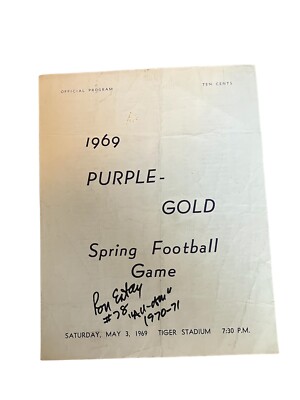 LSU Football Spring Football Purple vs Gold Game Program Ron Estay | eBay