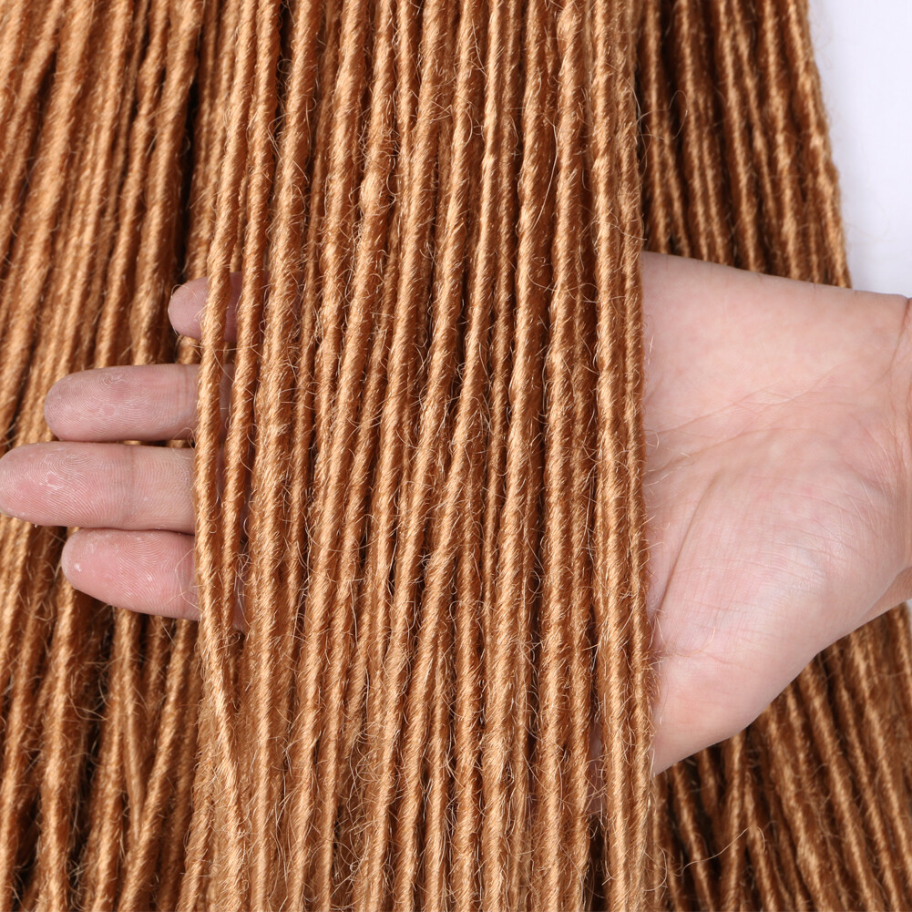 20" Soft Thin Faux Locs Micro Dreadlocks Twist Braiding Crochet Hair ...