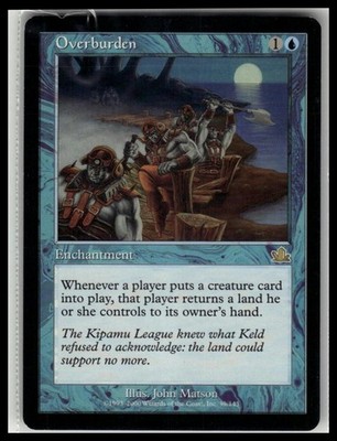 MTG Prophecy #39 Overburden Rare | eBay