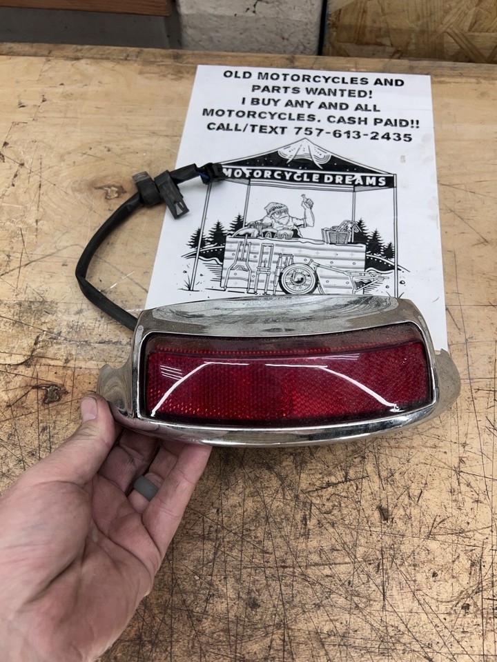 2009-up Harley Davidson FLH Rear Fender Tip Trim Chrome Bumper Light ...