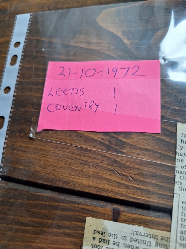 Leeds United Newspaper Match Report Press Cutting 1972-73 Coventry City ...