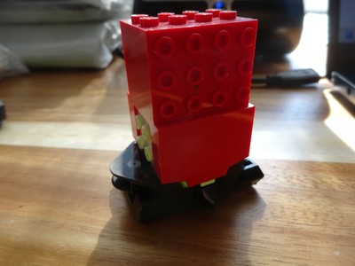 Lego Monorail 6399 Engine Motor 9V Geared Wheel Base Train Railway Red ...