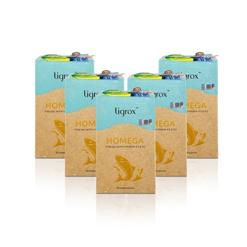 Tigrox Homega Fish Oil+Vitamin K2&D3- Maintain Healthy Blood ...