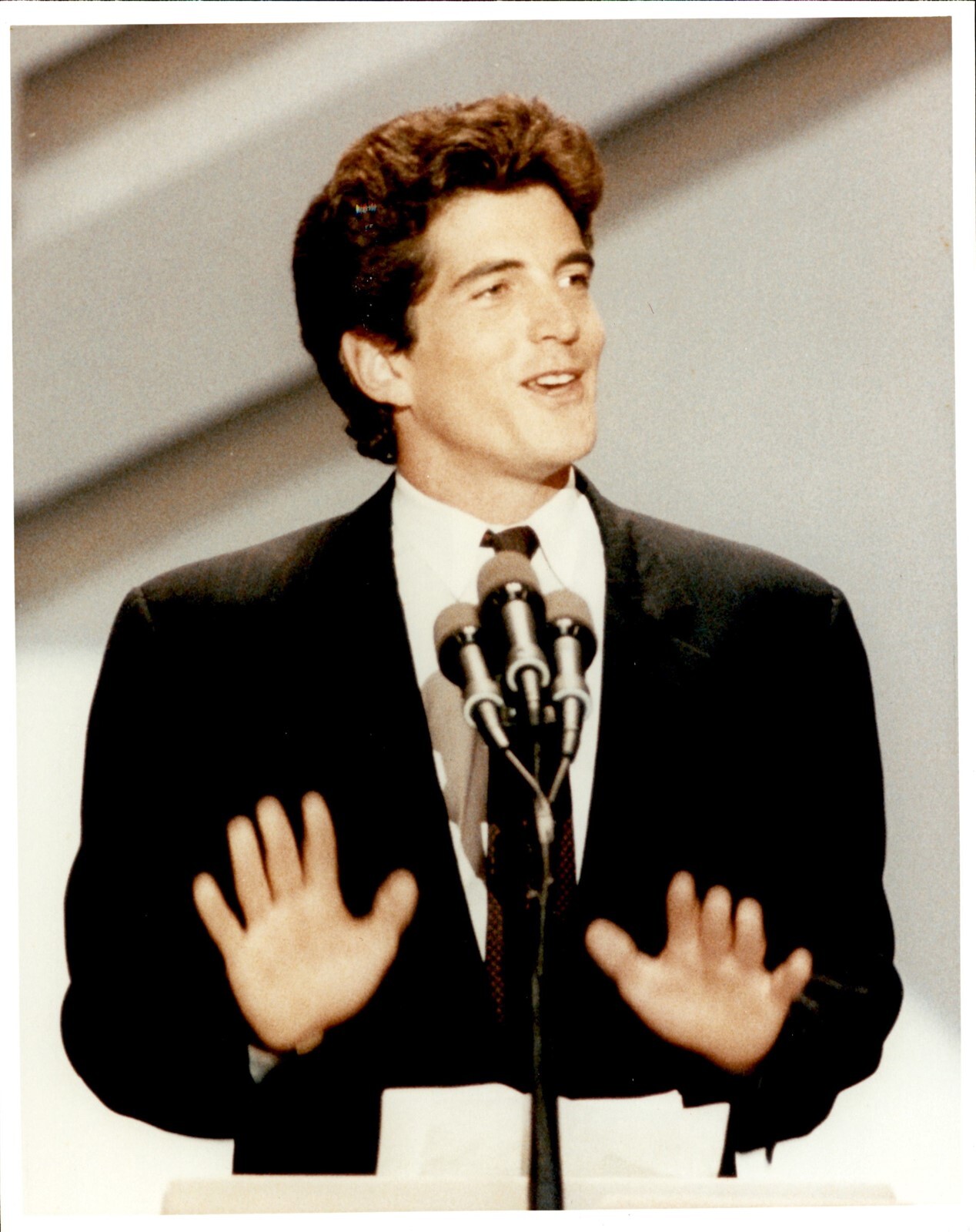 BR32 Rare Vtg Color Photo JOHN F KENNEDY JR Handsome Charming Lawyer ...