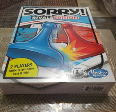 Sorry! Rivals Edition 2 Player Game Sealed Brand New Hasbro Gaming Fun ...