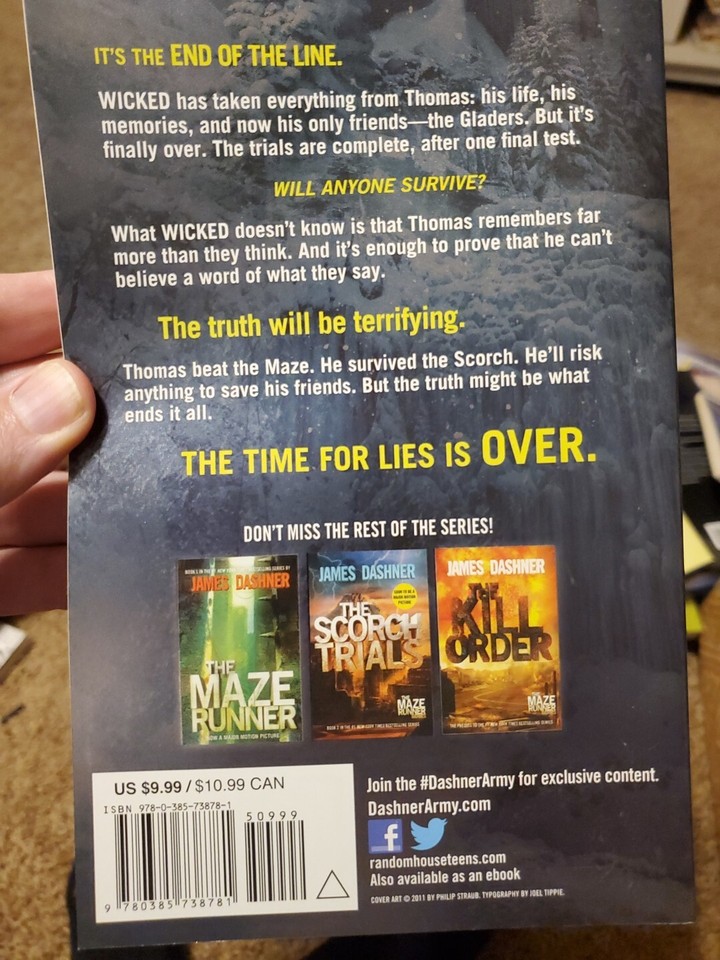 Death Cure : Book Three of the Maze Runner Series by James Dashner ...