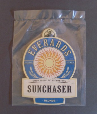 Everards Sunchaser Blonde Ale Plastic Beer Pump Clip Front Pub Home Bar ...