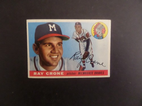 1955 TOPPS RAY CRONE BRAVES BASEBALL CARD #149 EX BV $25.00 #2632 | eBay