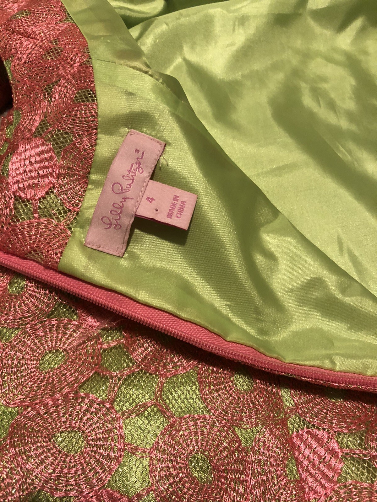 Lilly Pulitzer Mandy Pattern Hotty Pink Loopy Lilly Size 4 | eBay