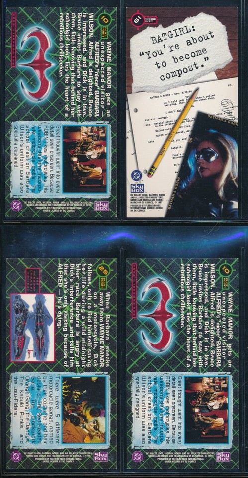 lot (4) 1997 Skybox BATMAN & ROBIN Movie Widevision Alicia Silverstone | eBay