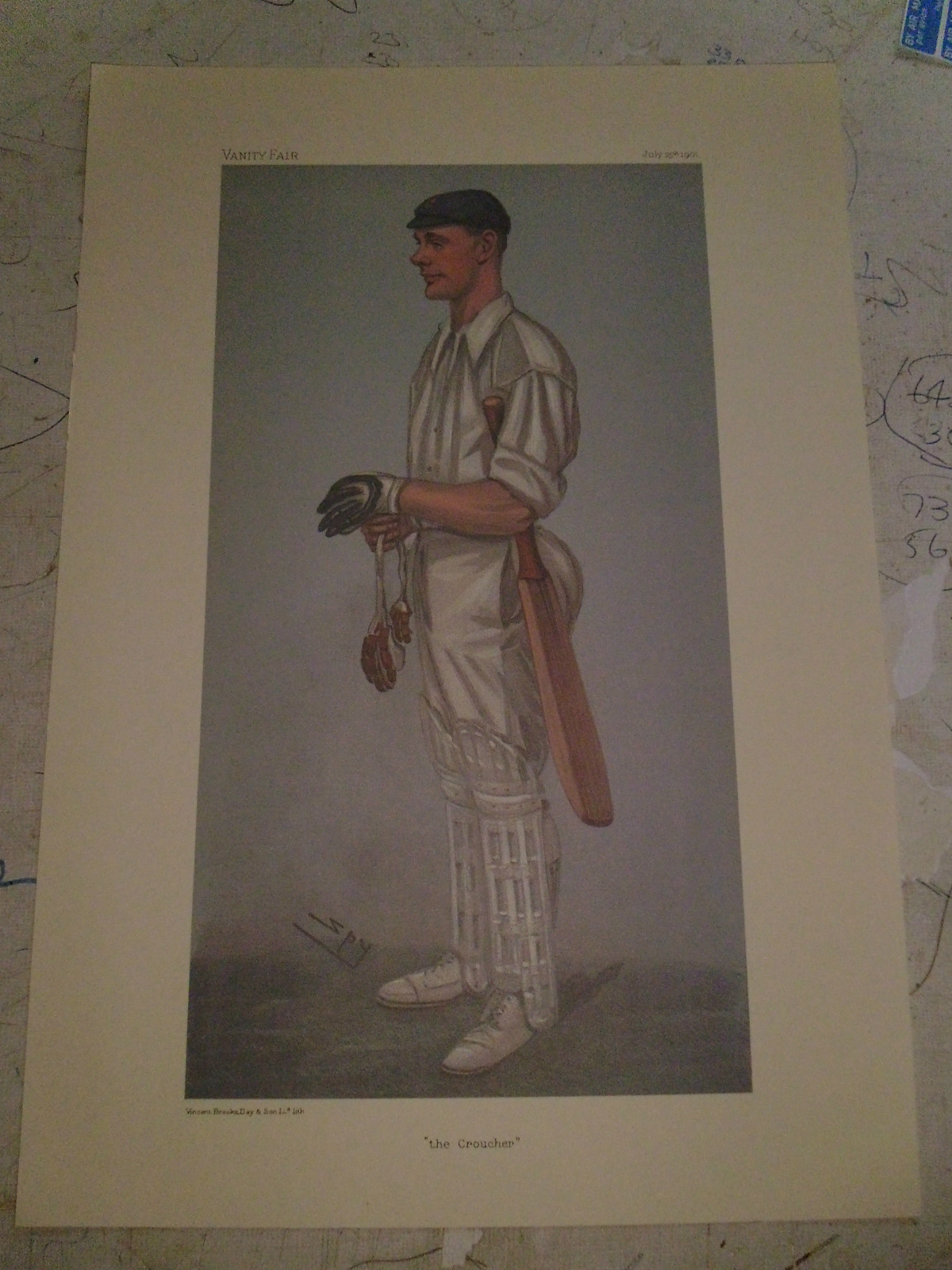 VANITY FAIR PRINT CRICKET THE CROUCHER | eBay
