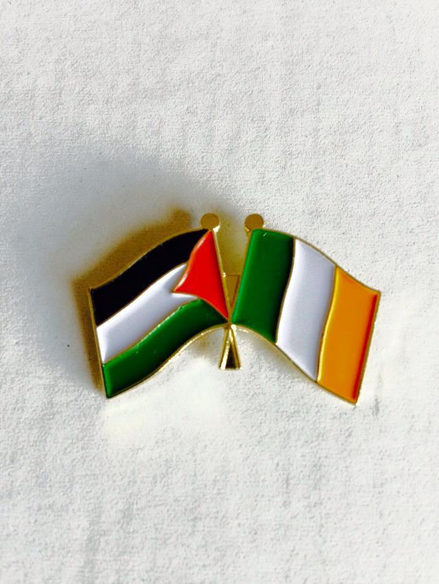 Palestine Ireland Flags Pin Badge - Irish Republican Palestinian ...