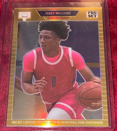 RARE 2023 MIKEY WILLIAMS CARD /199 LEAF PRO SET GOLD BASKETBALL PHENOM ...