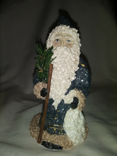 Vintage belsnickle santa in blue coat 1998 | eBay