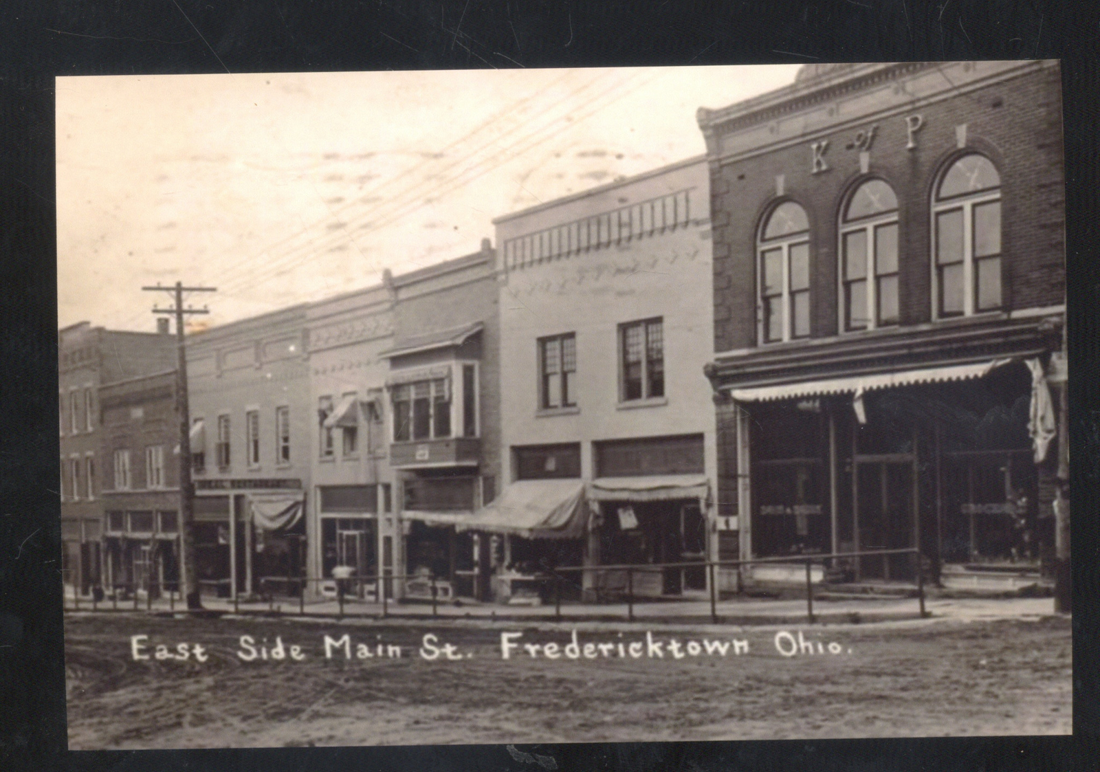 FREDERICKTOWN OHIO DOWNTOWN MAIN STREET SCENE STORES DIRT POSTCARD COPY ...