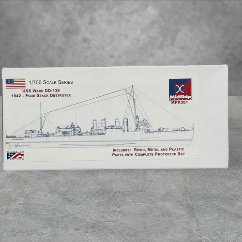 Midship Model MPK301 1/700 USS WARD DD-139 1942 Destroyer RESIN,METAL ...