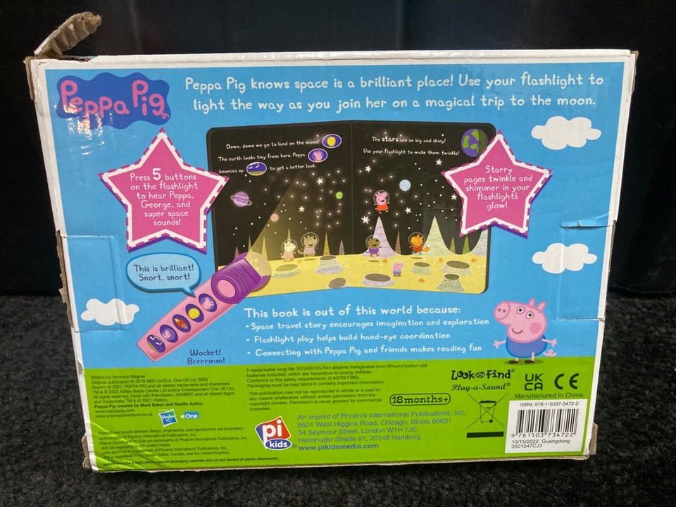 Peppa Pig - Moonlight Bright Sound Book and Flashlight Set BRAND NEW ...