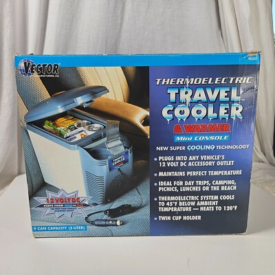 Vector VEC222 Mini Console Cooler & Warmer Car Travel Cigarette Lighter ...