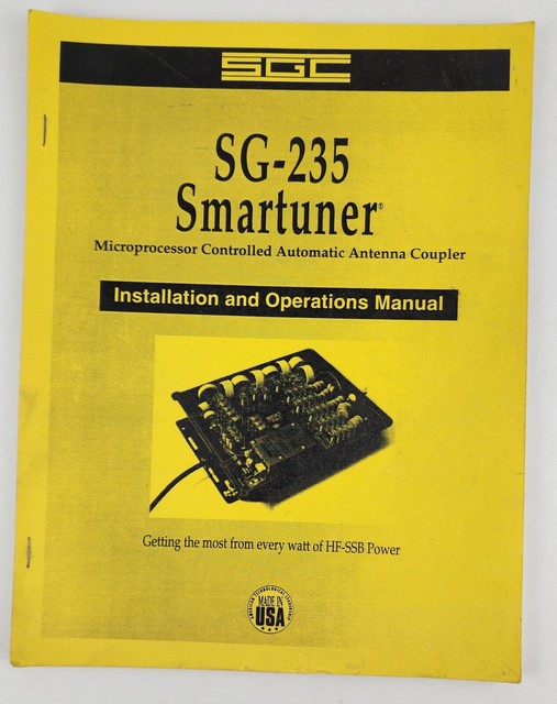 SGC Sg-235 500 Watt HF Smartuner Automatic Antenna Tuner Guaranteed for ...