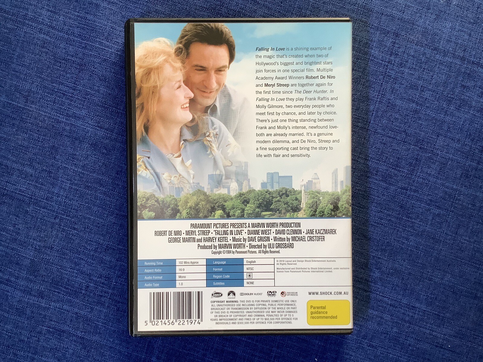 Falling In Love (DVD, 1984) Meryl Streep , Robert DeNiro - Like New ...