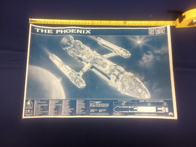 Poster Star Trek First Contact Playmates Phoenix Ship 1996 Limited ...