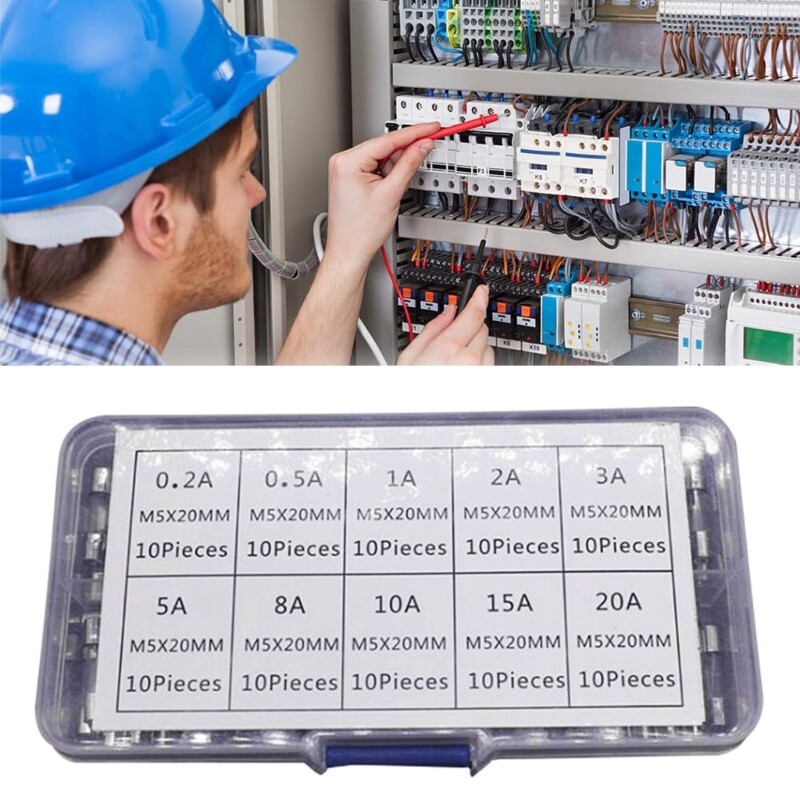 Glass Tube Fuses Assorted 100pcs 5x20mm Glass Fuses Set 1 Box for ...