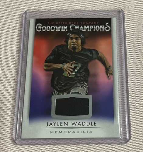 2021 Goodwin Champions Jaylen Waddle Memorabilia RC M-JW Dolphins ...