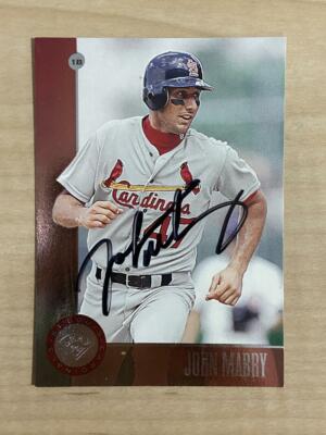 JOHN MABRY ST LOUIS CARDINALS SIGNED AUTOGRAPHED 1996 LEAF CARD #197 W ...