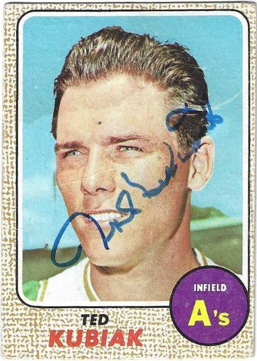 Autographed Signed 1968 Topps 79 Ted Kubiak Oakland Athletics | eBay