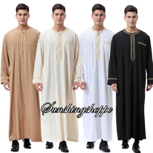 Muslim Islamic Man Dishdasha Galabeya Desert Kaftan Saudi India Abaya ...