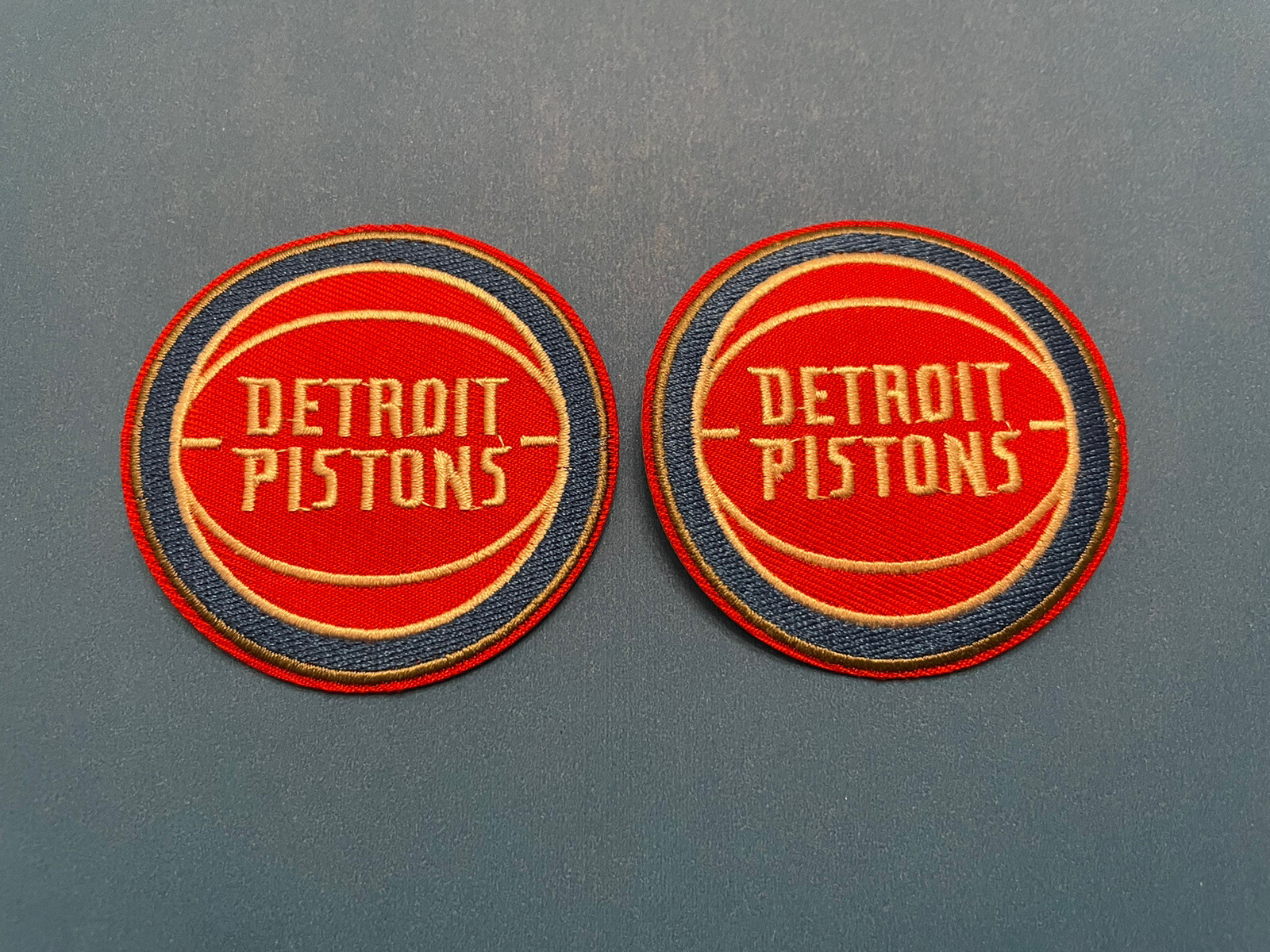 NBA Basketball Team Detroit Pistons Iron/Sew On Badge Patch Set Of 2 ...