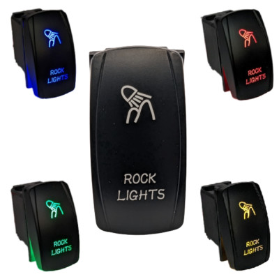 Rock Lights 5-Pin Rocker Switch 12V-24V MULTIPLE COLORS Wiring Included ...