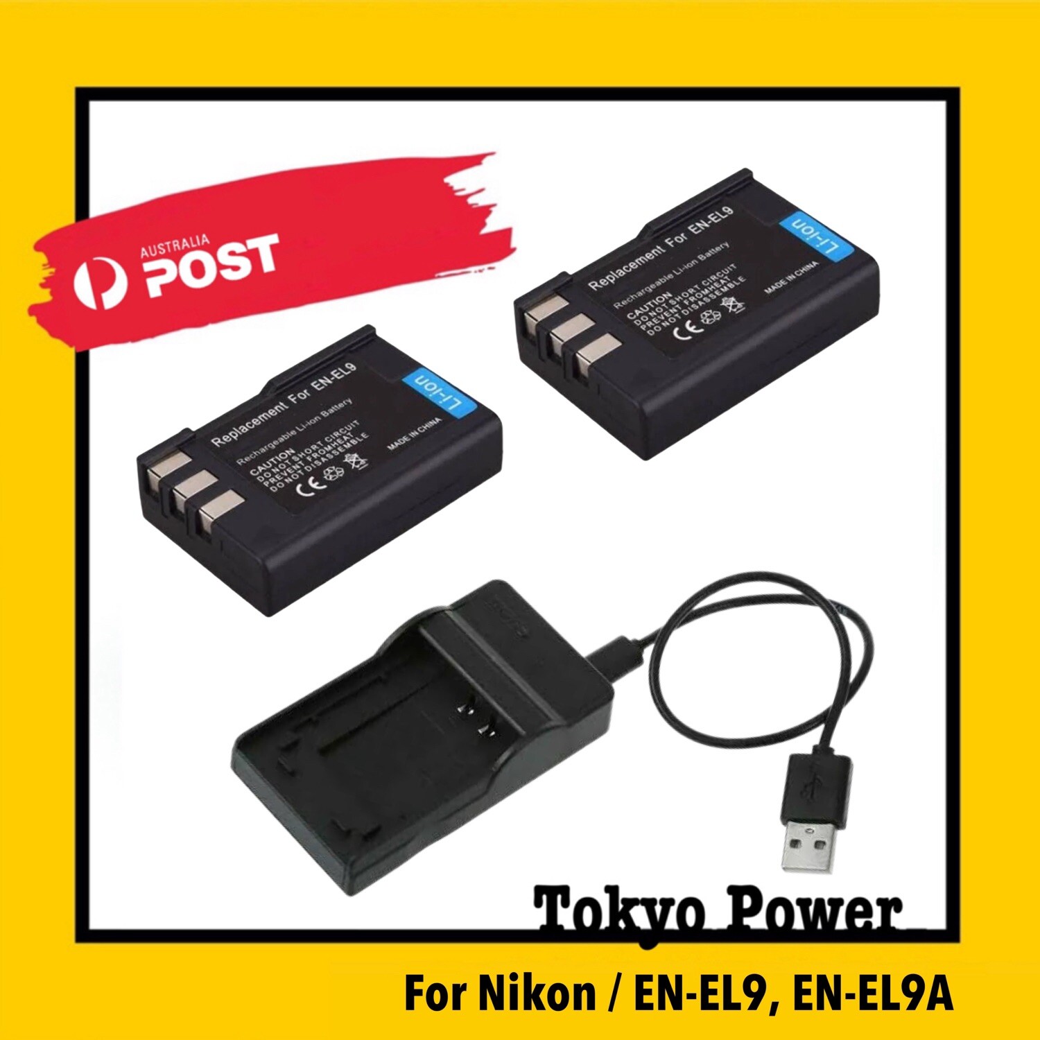 Battery x2 +Usb Le Charger for Nikon D40 D40X D60 D3000 D5000 Camera EN ...