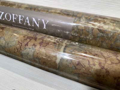 2 Rolls ZOFFANY 312651 Belvoir Blue Amber Abstract Forest Wallpaper ...