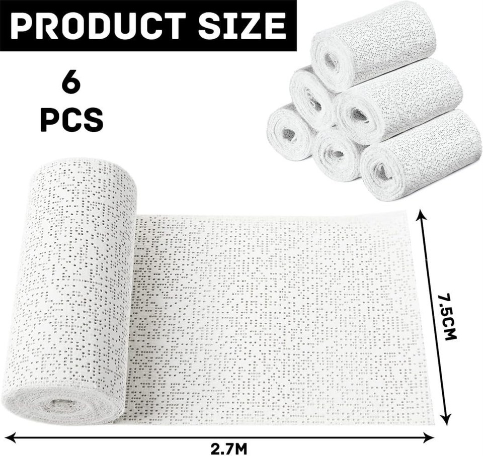Plaster Coth Rolls 6 Pack Plaster Gauze Bandage Plaster 3in x 106 inch ...