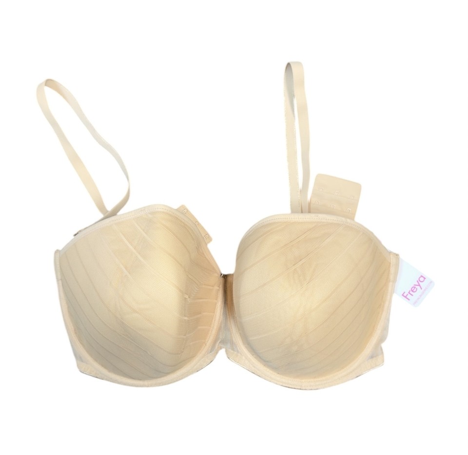 Freya SAND Cameo Underwire Deco Strapless Contour Bra, US 38H, UK 38FF ...