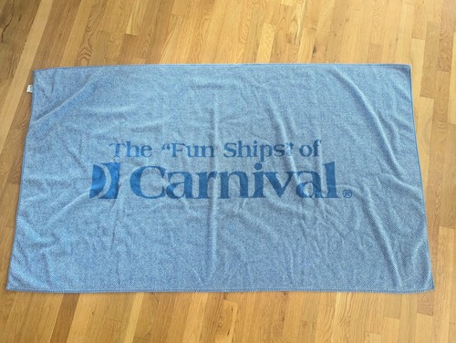 Genuine Carnival Cruise Lines Logo Beach Pool Towel Fun Ships Blue 62 ...