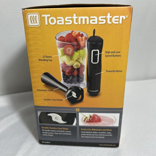 Toastmaster Immersion Blender Smoothies Blending Cup Included Black ...