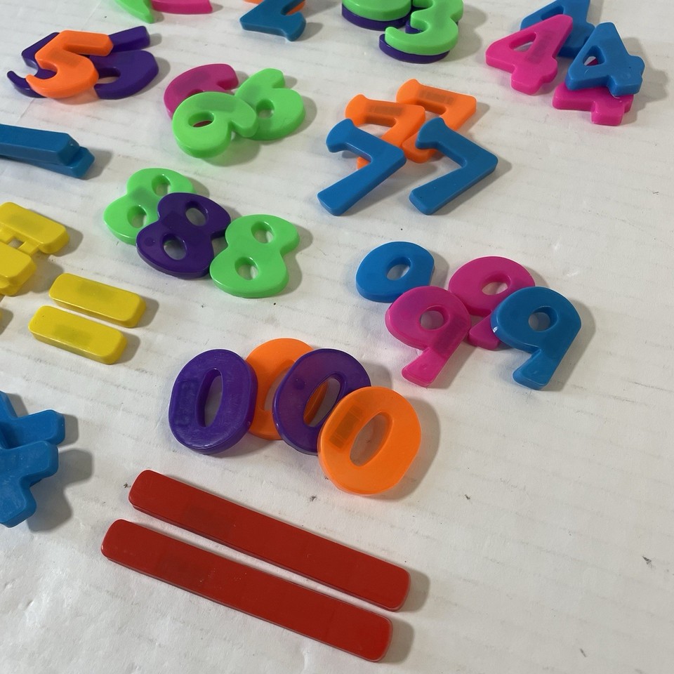 Math Magnetic Numbers Kids Colorful Learning Refrigerator Magnets 49 Pc ...