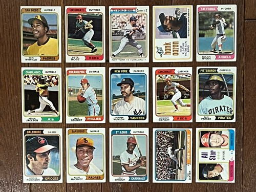 1974 Topps Baseball Complete Set 1-660 EX+ & Traded Set (44) Winfield ...