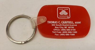 Keychain Thomas C Campbell State Farm Bay City, Michigan | eBay