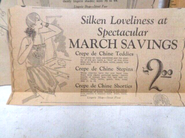 Vintage Ad 1928 S.F. (5) lot 1920s Step-ins Undergarment TEDDIES ...